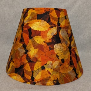 Fall, Autumn Leaves Lamp Shade. Colorful. Leaf. Shades Are 9.5" X 5" X ...
