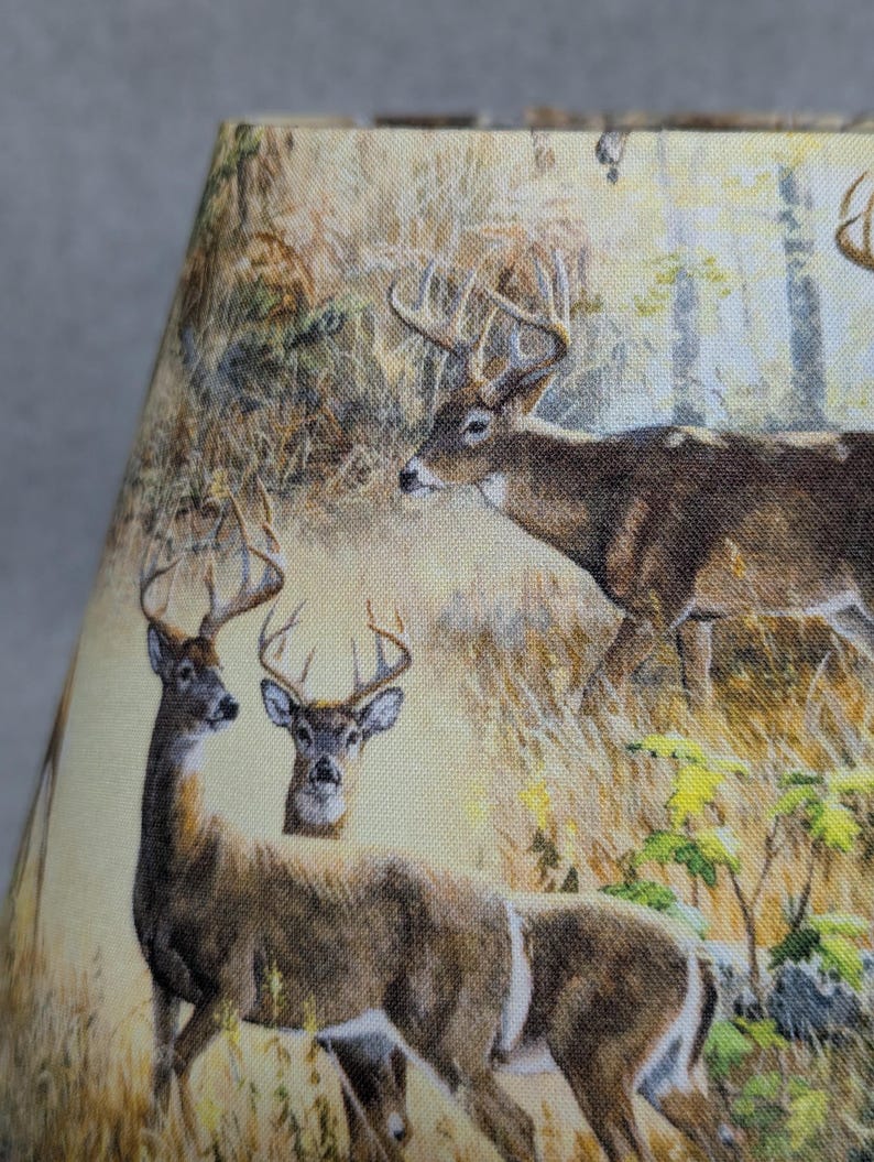 Deer Lamp Shade. Bucks. Buck. Hunting. Antlers. Flowers, Trees. Shades ...