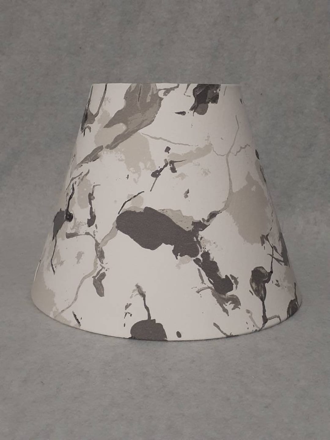 Grey / Gray Marble Appearance Lamp Shade. Marble Pattern. Shade is 9.5 ...