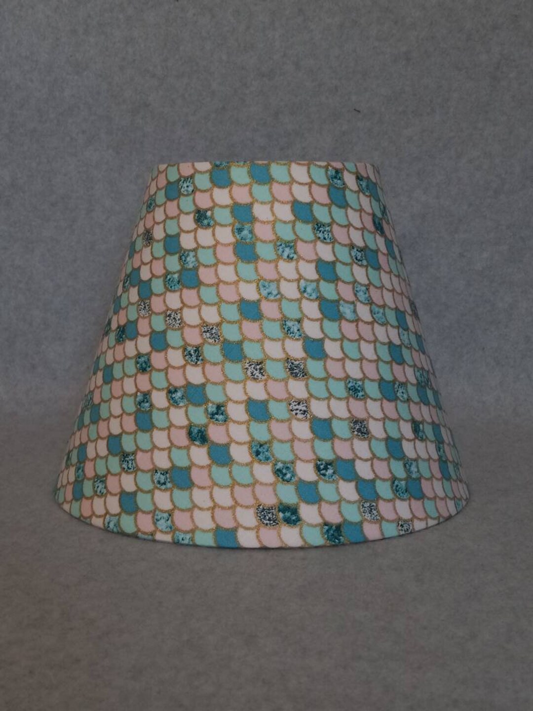 Mermaid Lamp Shade. shade Only . Gold. Teal.. Dragon Scale. Fish Scale ...