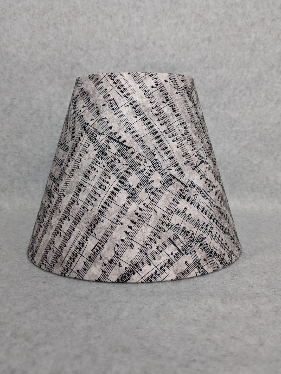 Sheet Music Lamp Shade. Grey. Gray. Notes. Shades Are 9.5" X 5" X 7 ...