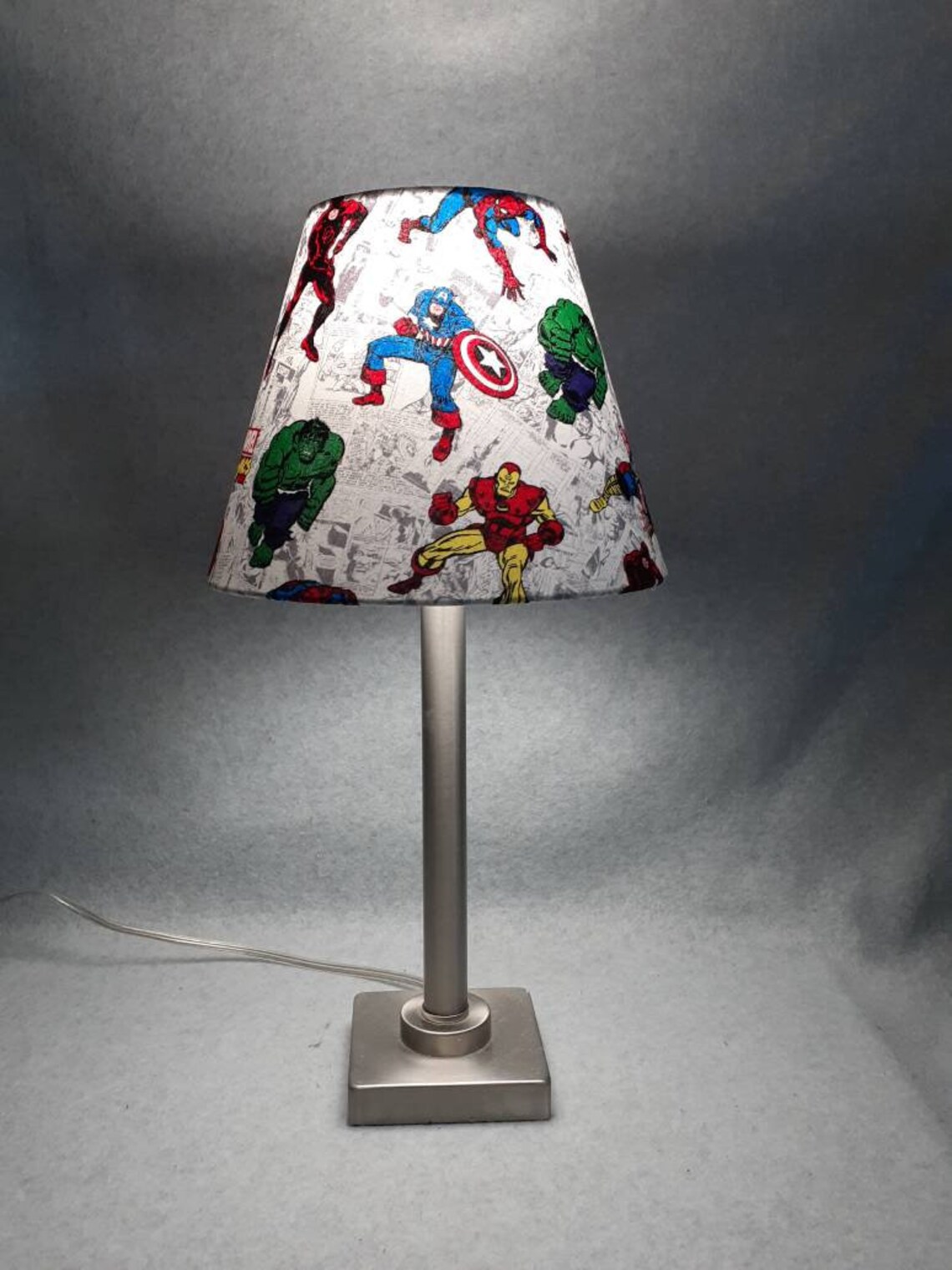 Marvel Super Hero Lamp Shade. Thor Ironman Hulk Captain - Etsy