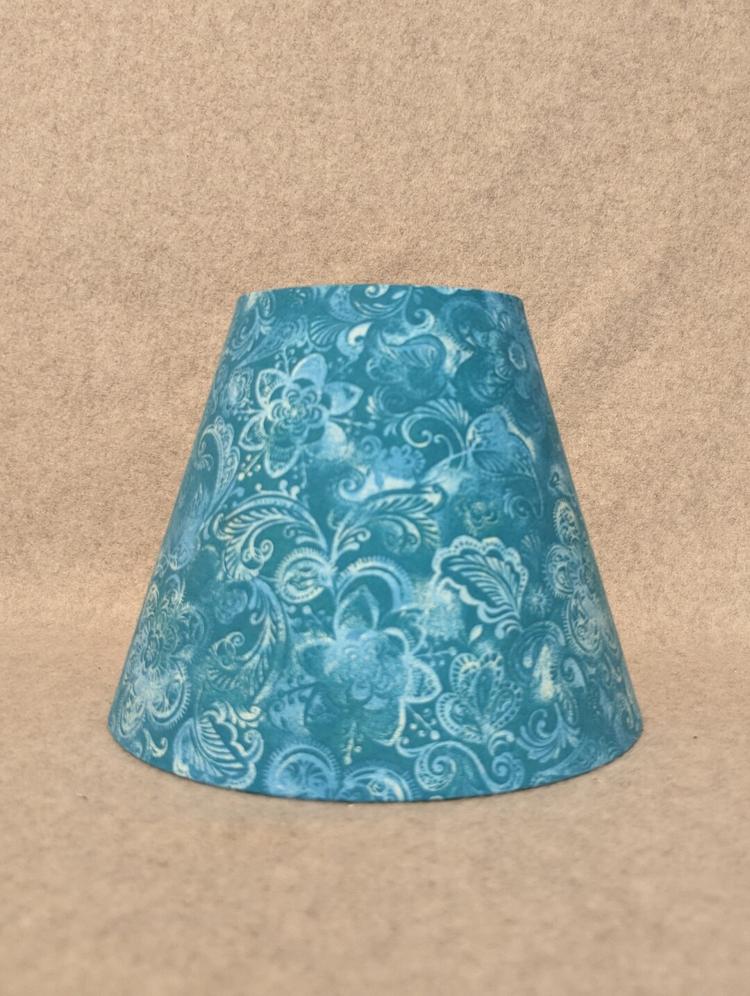 Paisley Style Teal / Mint Flower Lamp Shade. Shades Are 9.5" X 5" X 7 ...