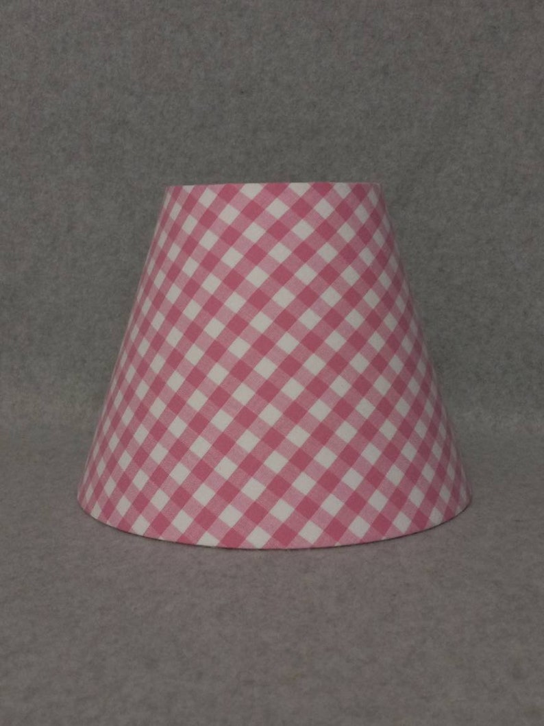 Pink Gingham Check Lamp Shade. Checkered. Pink and White. - Etsy