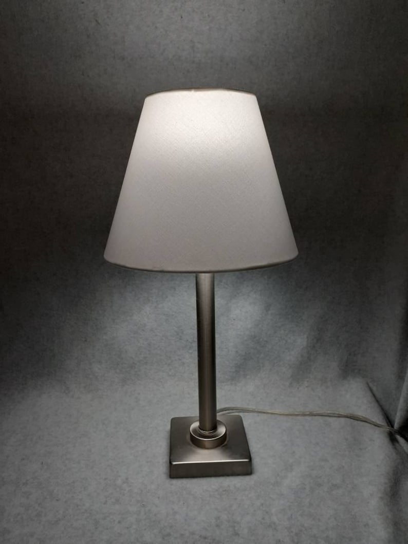 Bright White Lamp Shade. Solid. Shade is 9.5" Wide at the Bottom, 5 ...