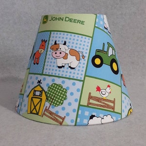John Deere Tractor Lamp Shade. Nursery. Shades Are 9.5" Wide at the ...