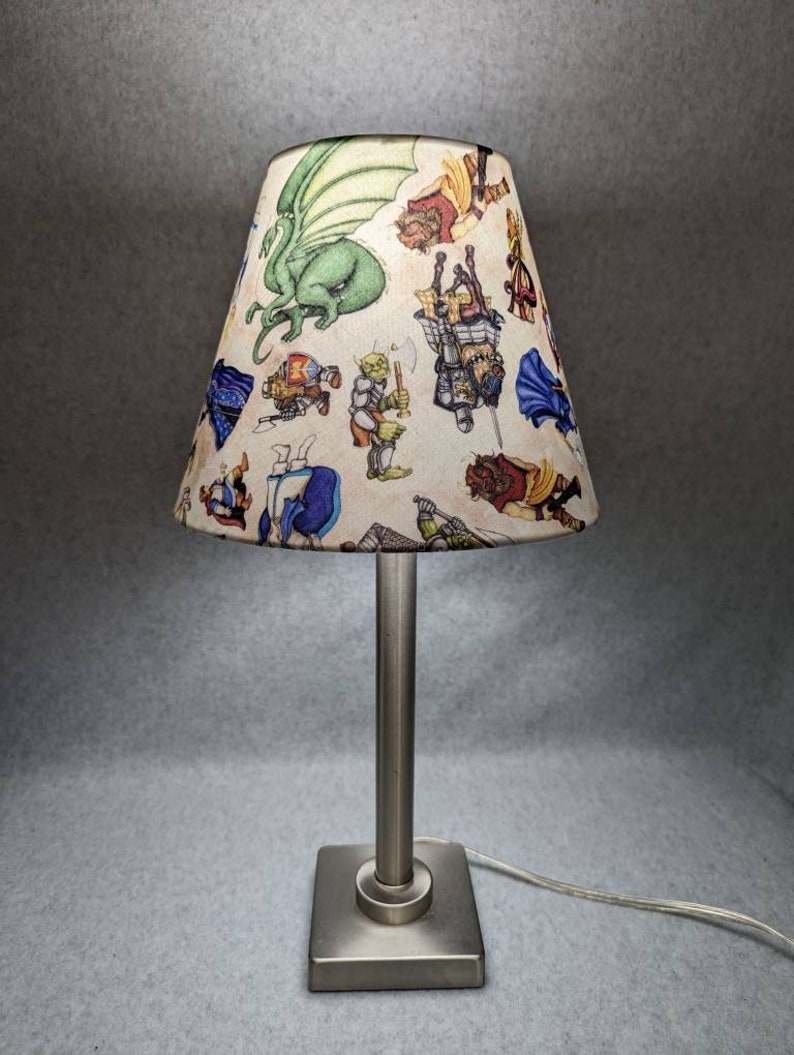 Medieval Times Lamp Shade. Dragon Wizard Knight Unicorn - Etsy