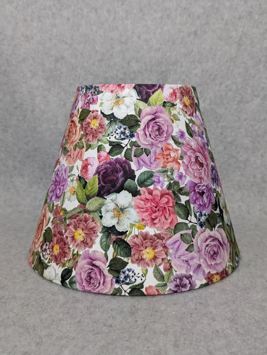 Pastel Flower Lamp Shade. Pink, White, Purple. Colorful. Plants ...