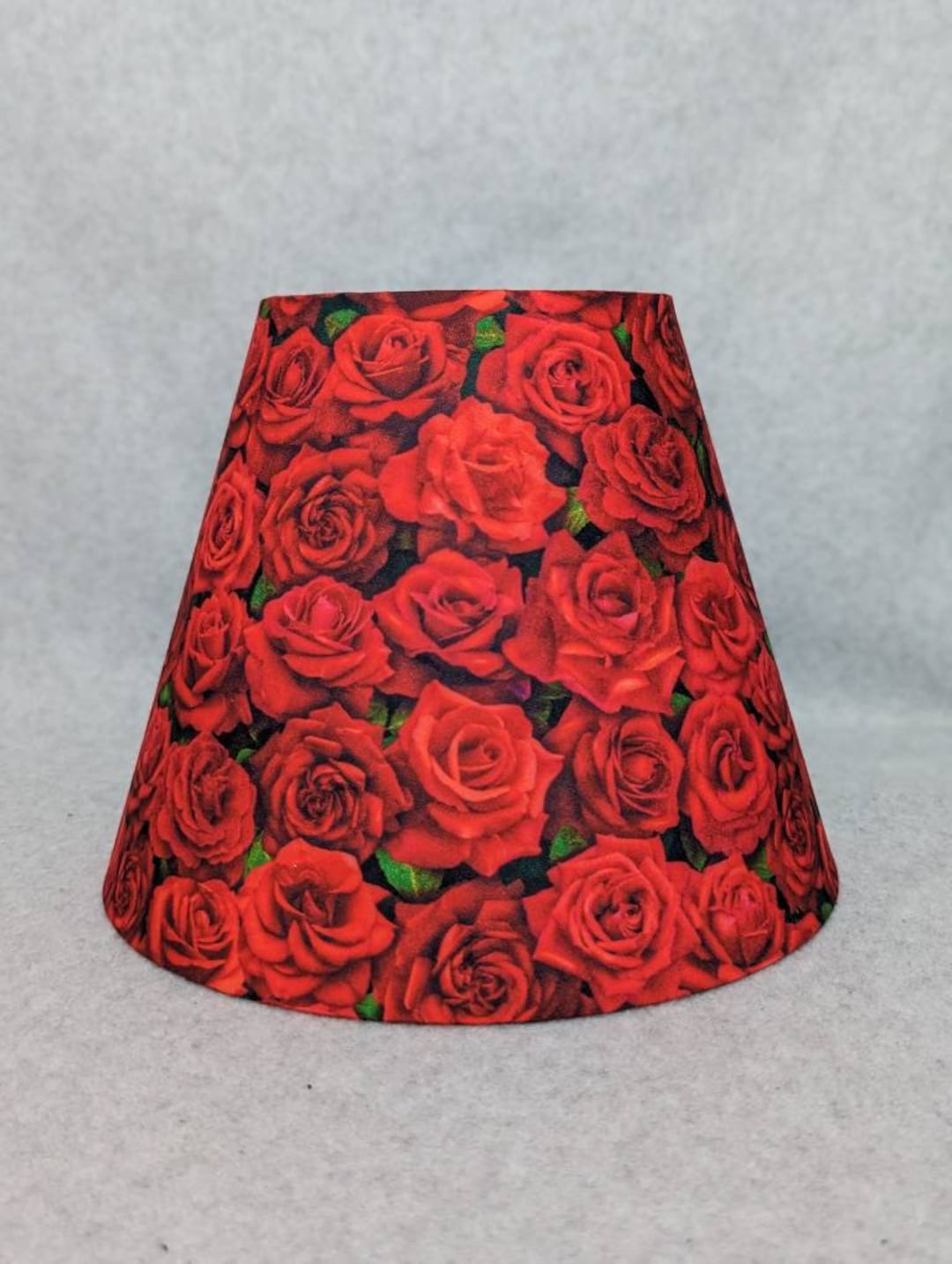 Rose Lamp Shade. Roses. Garden. Red. Shades Are 9.5" X 5" X 7" Tall - Etsy