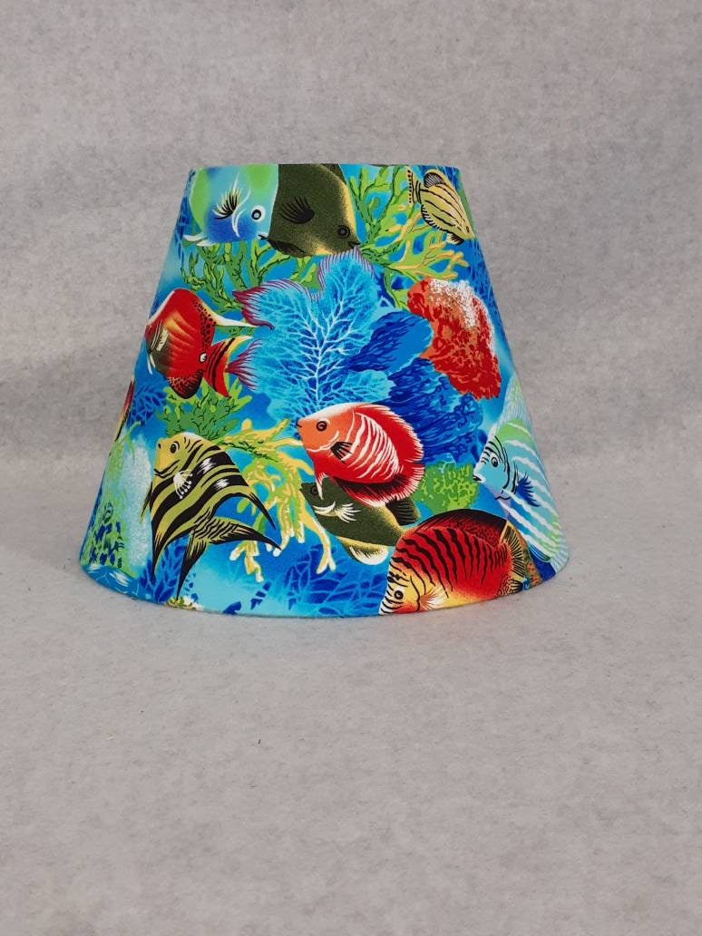 Tropical Fish Lamp Shade. Coral Reef. Shades Are 9.5 X | Etsy