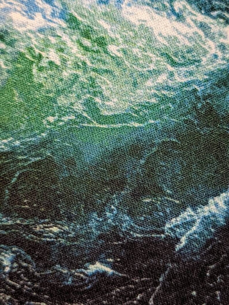The Earth Lamp Shade. Ocean and Kan. Water. Waves. Clouds. - Etsy