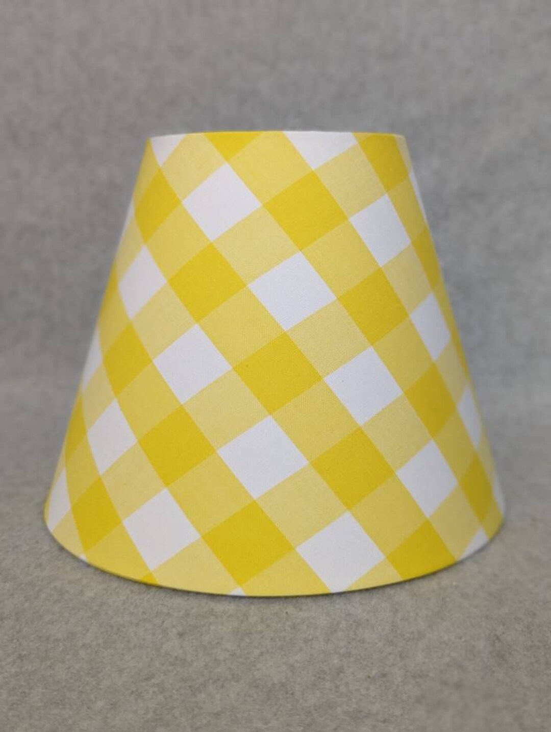 Yellow and White Large Check Lamp Shade. Checkered. Yellow and White ...