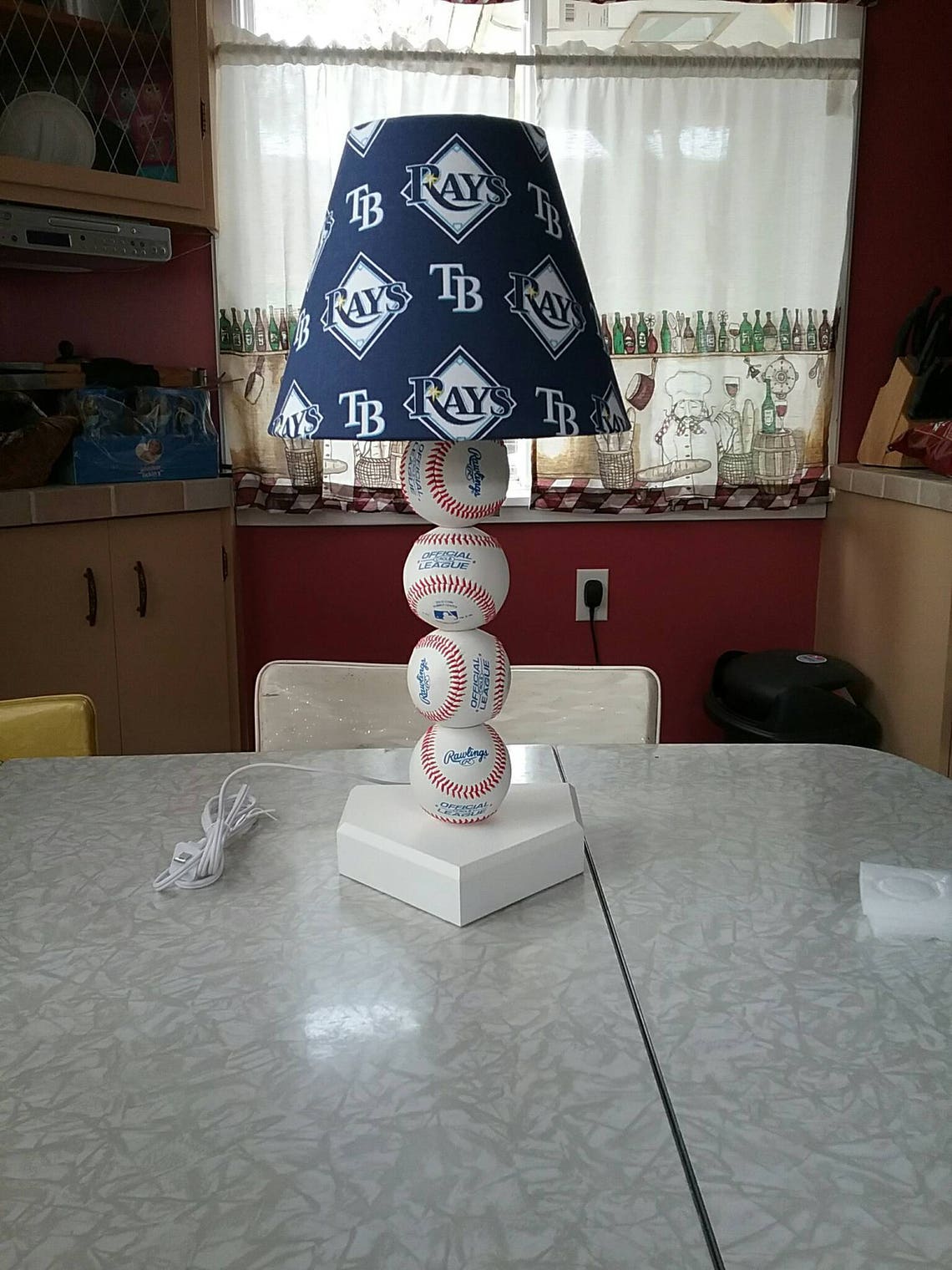 Tampa Bay Rays Lamp Shade Baseball. Shades Are 9.5 X - Etsy