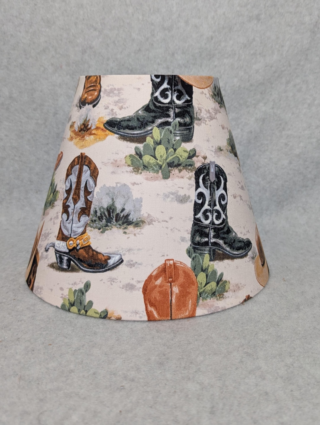 Stylish Cowboy Boots Lamp Shade. Boot. Colorful. Accent. Shades Are 9.5 ...