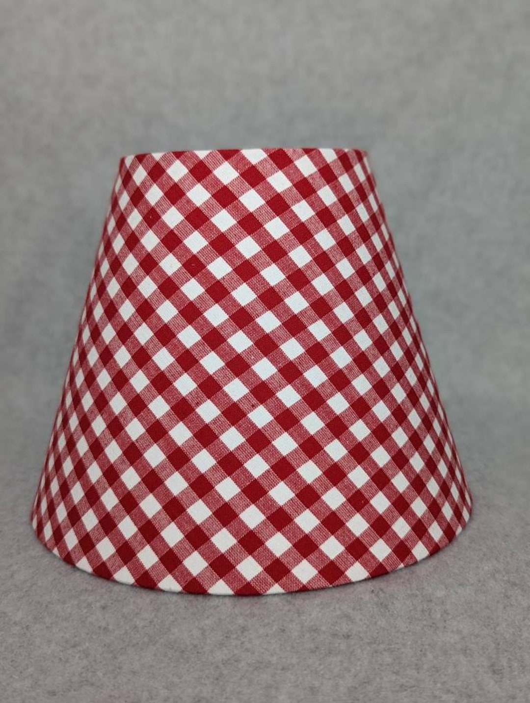 Red and White Check Lamp Shade. Checkered. Red and White. Shade is 9.5 ...