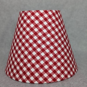 Red and White Check Lamp Shade. Checkered. Red and White. Shade is 9.5 ...