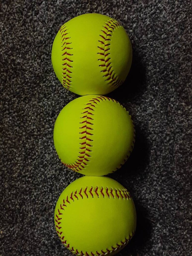 Softball Lamp. Made with real softballs. Yellow balls. | Etsy