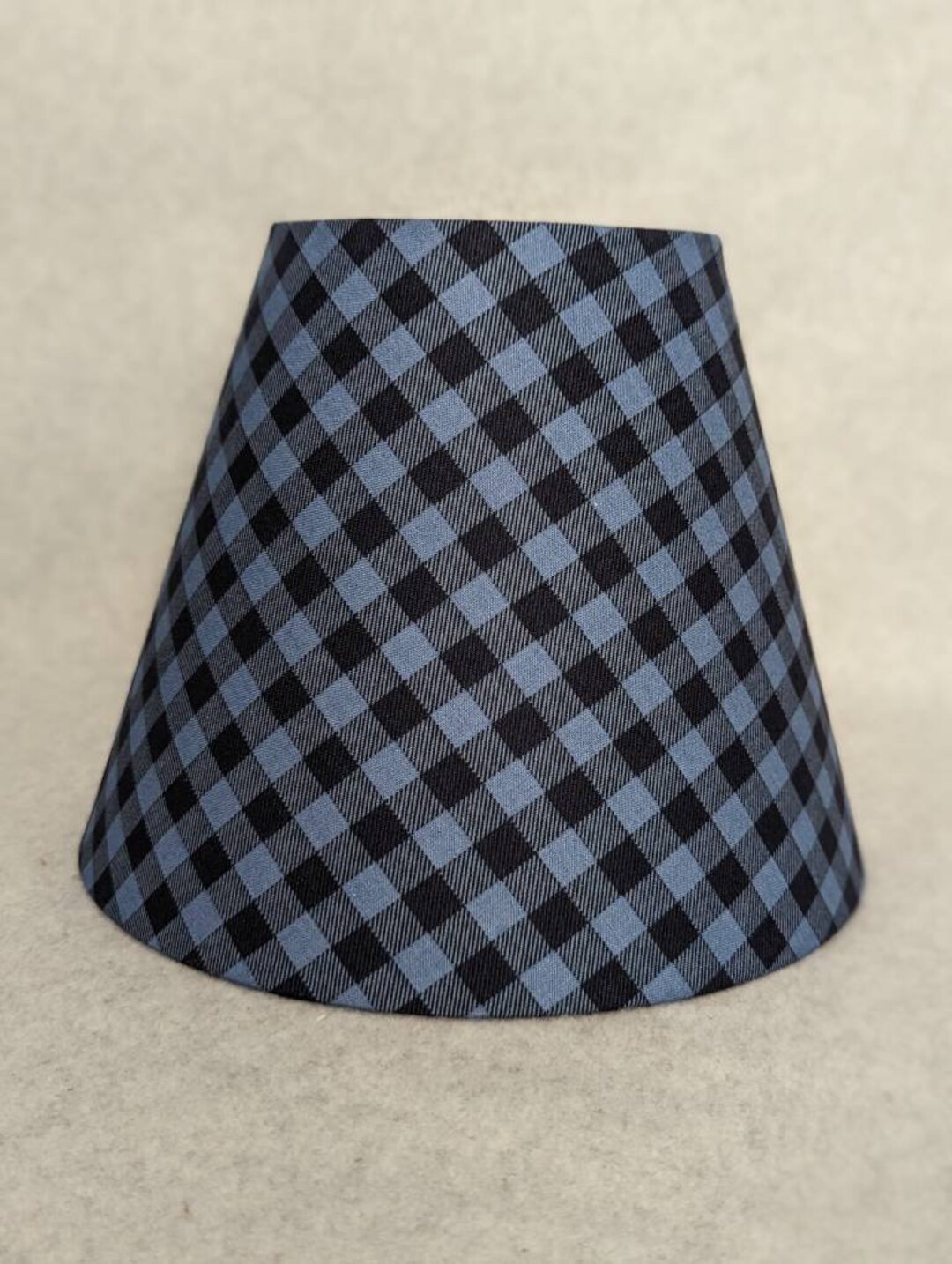 Blue Buffalo Check Lamp Shade. Checkered. Blue and Black. Plaid. Shade ...