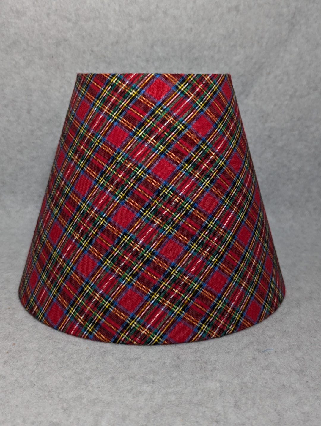 Red Tartan Plaid Lamp Shade. Checkered. Red, Green. Blue. Shade is 9.5 ...