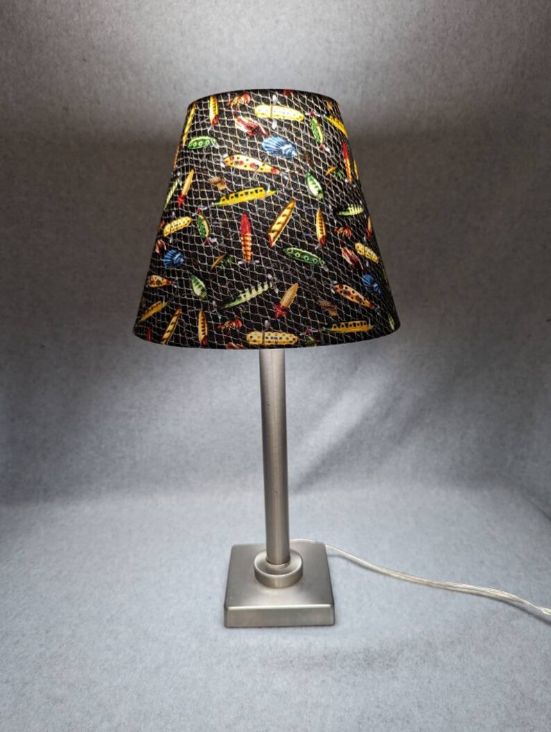 Fishing Lure Lamp Shade. Net. Fish. Black. Shades Are - Etsy