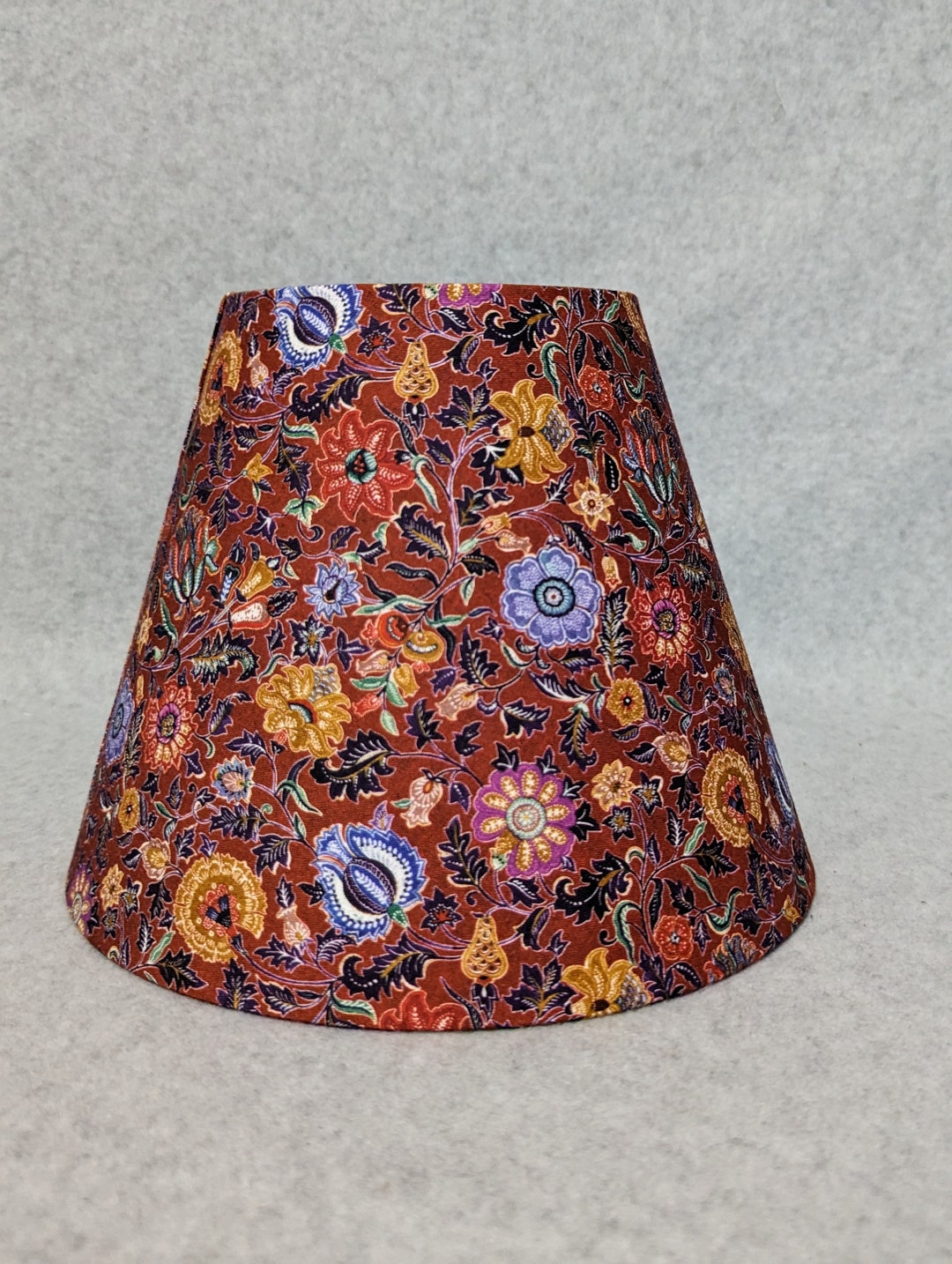 Colorful Flowers on Red Lamp Shade. Artsy. Plants. Flowers. Shades Are ...