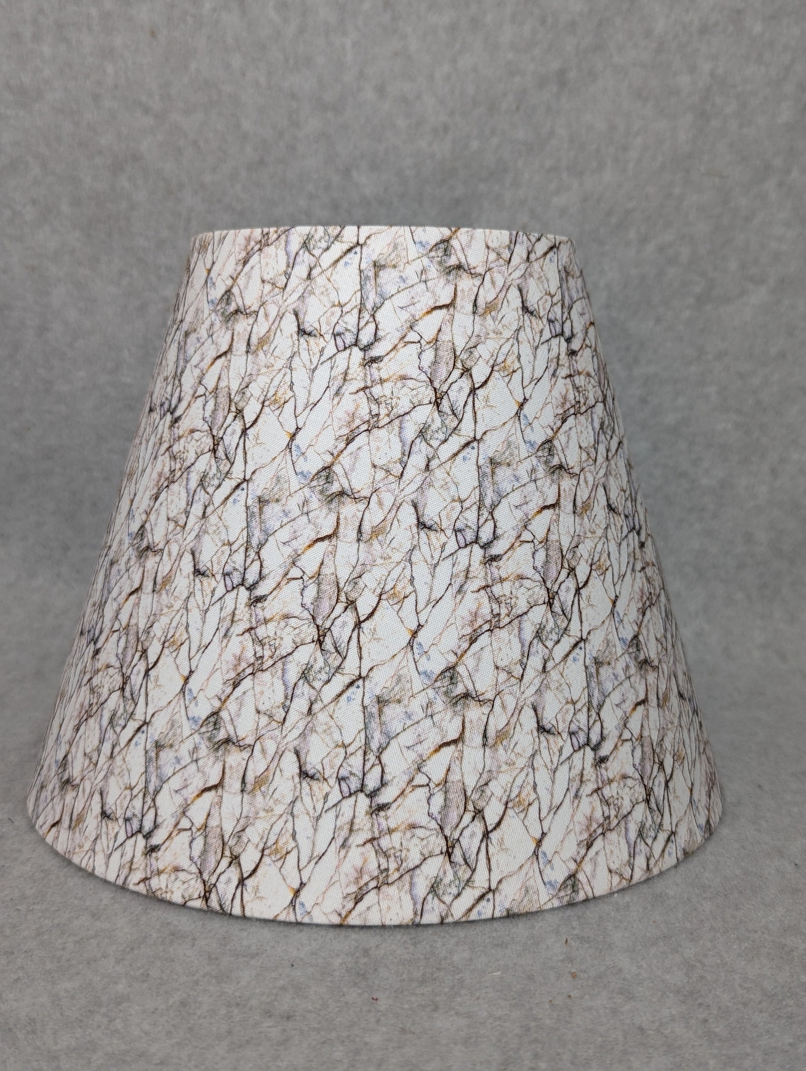 Tree Bark Lamp Shade. Beige. Veins. Sticks. Crackle. Shades Are 9.5" X ...