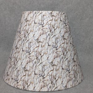 Tree Bark Lamp Shade. Beige. Veins. Sticks. Crackle. Shades Are 9.5" X ...