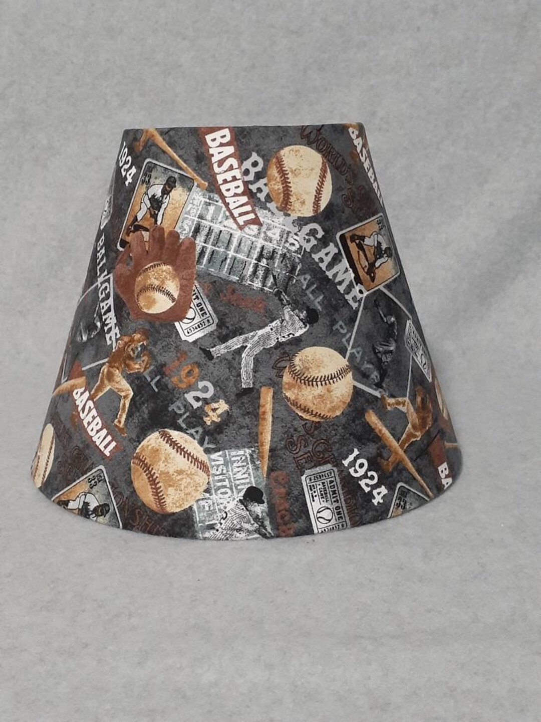 Baseball Lamp Shade. Vintage Look. Trading Cards. Shades Are 9.5" X 5 ...