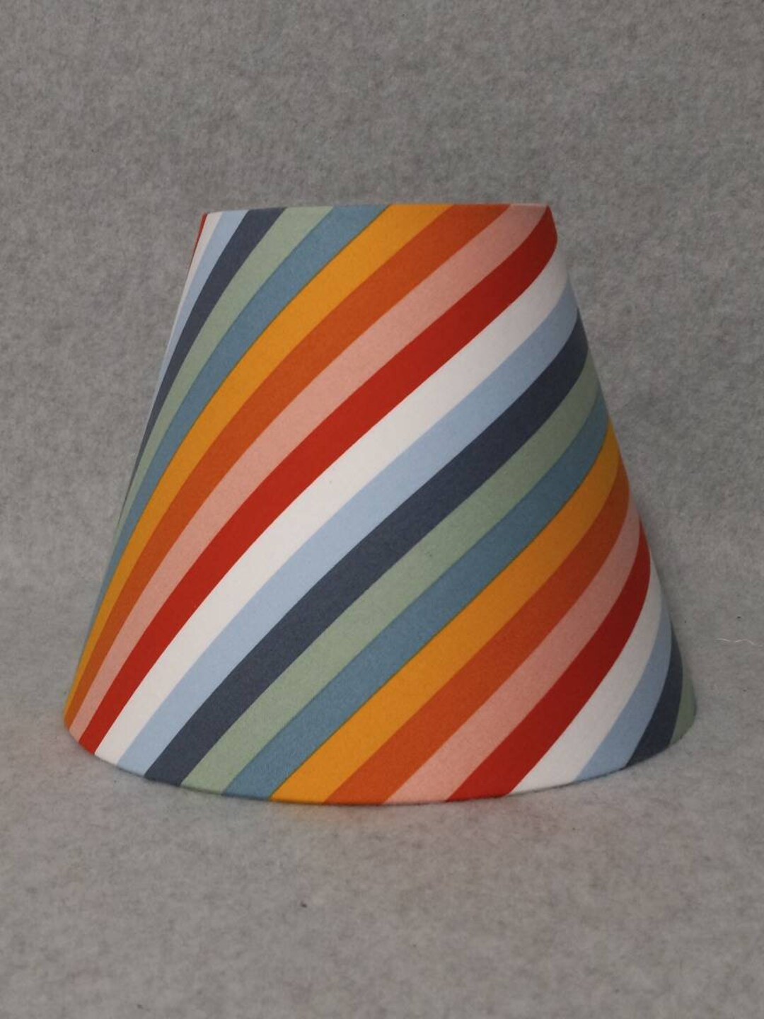 Colorful Striped Lamp Shade. Stripe, Stripes. Shade is 9.5 Wide at the ...