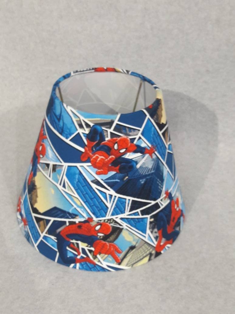 Spider-man Lamp Shade (marvel Comics). Shades Are 9.5" X 5" X 7" Tall ...