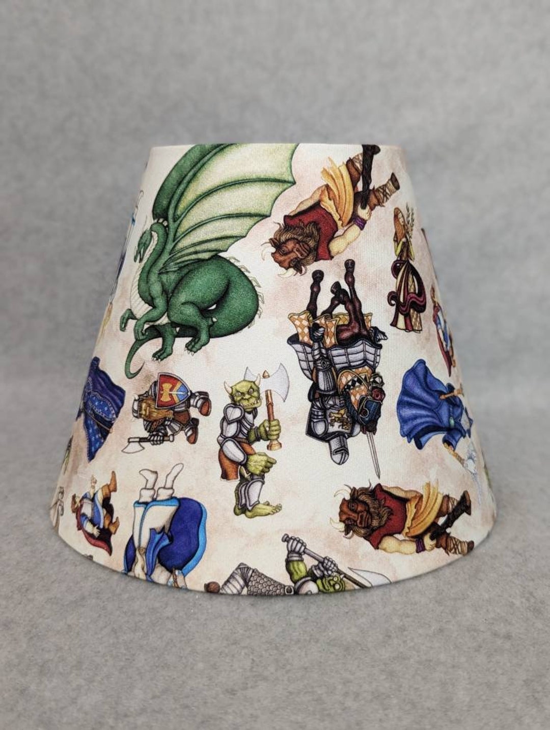 Medieval Times Lamp Shade. Dragon, Wizard, Knight, Unicorn, Princess ...