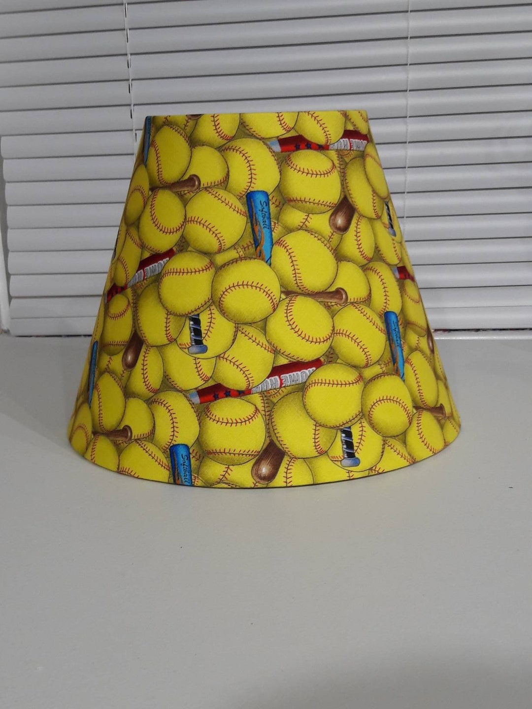 Softball Lamp Shade. Shades Are 9.5 X 5 X 7 Tall - Etsy