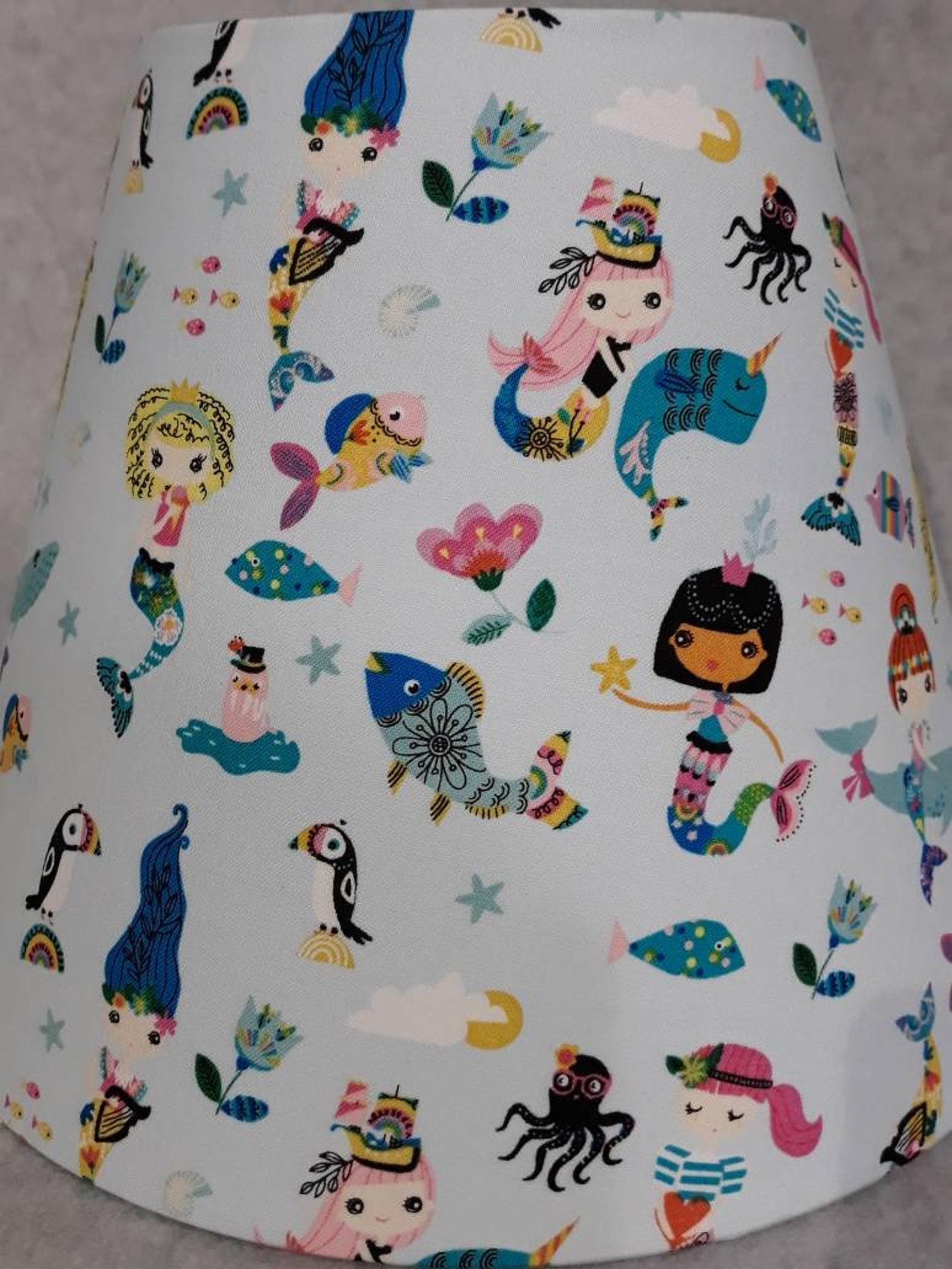 Nautical, Mermaid Shade. Whale. Fish. Octopus. Narwhals. Shades Are 9.5 ...