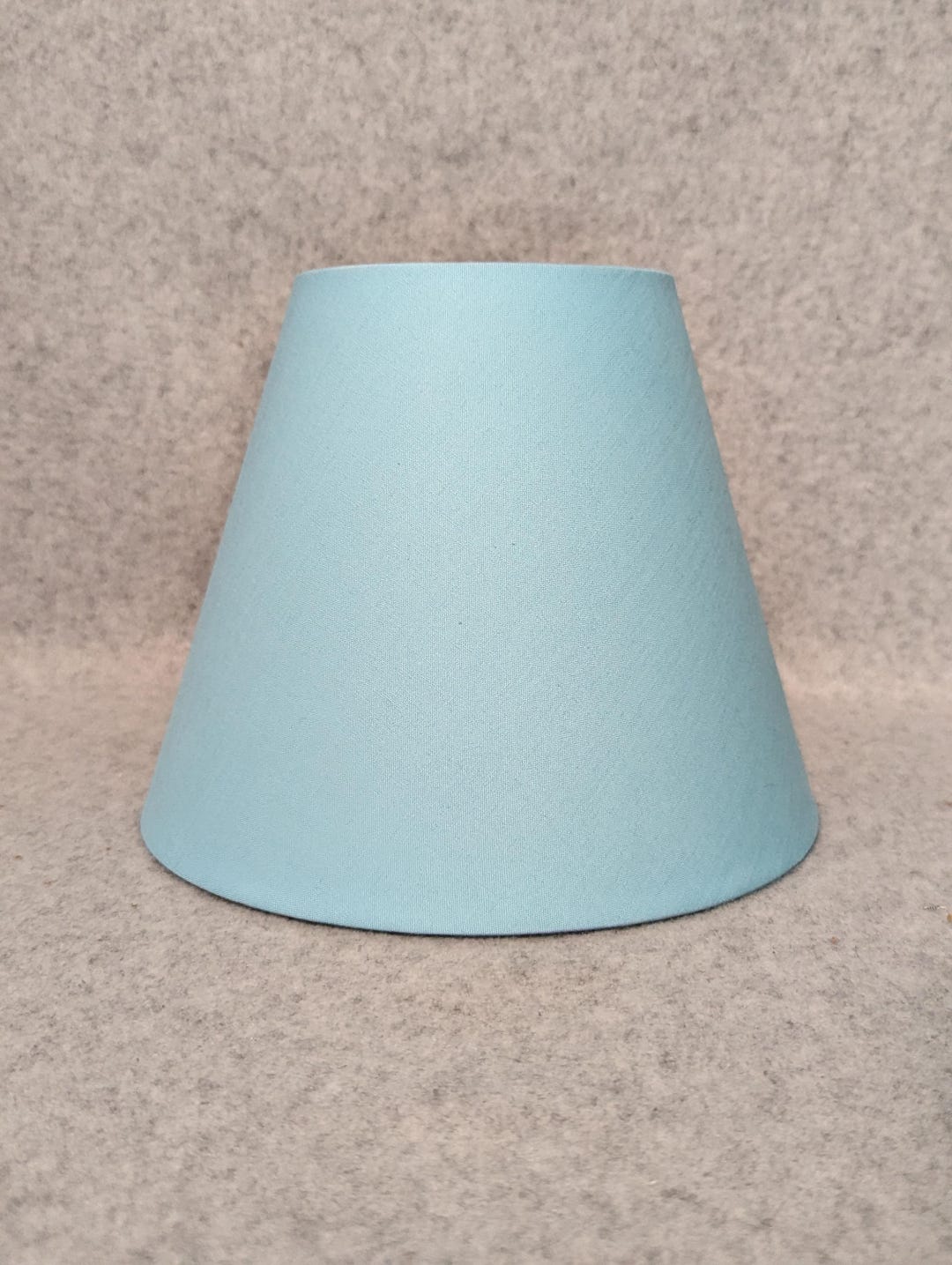 Pale Blue Lamp Shade. Solid Blue. Shade is 9.5 Wide at the Bottom, 5 ...
