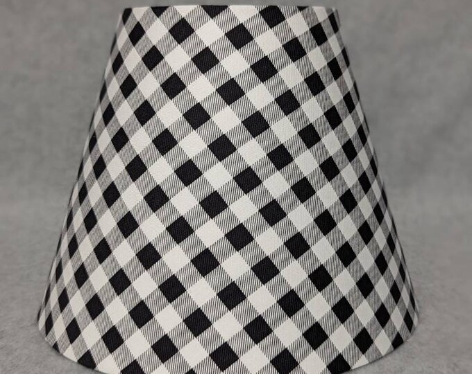 Buffalo Check, Black and White Lamp Shade. Black and White Checker ...