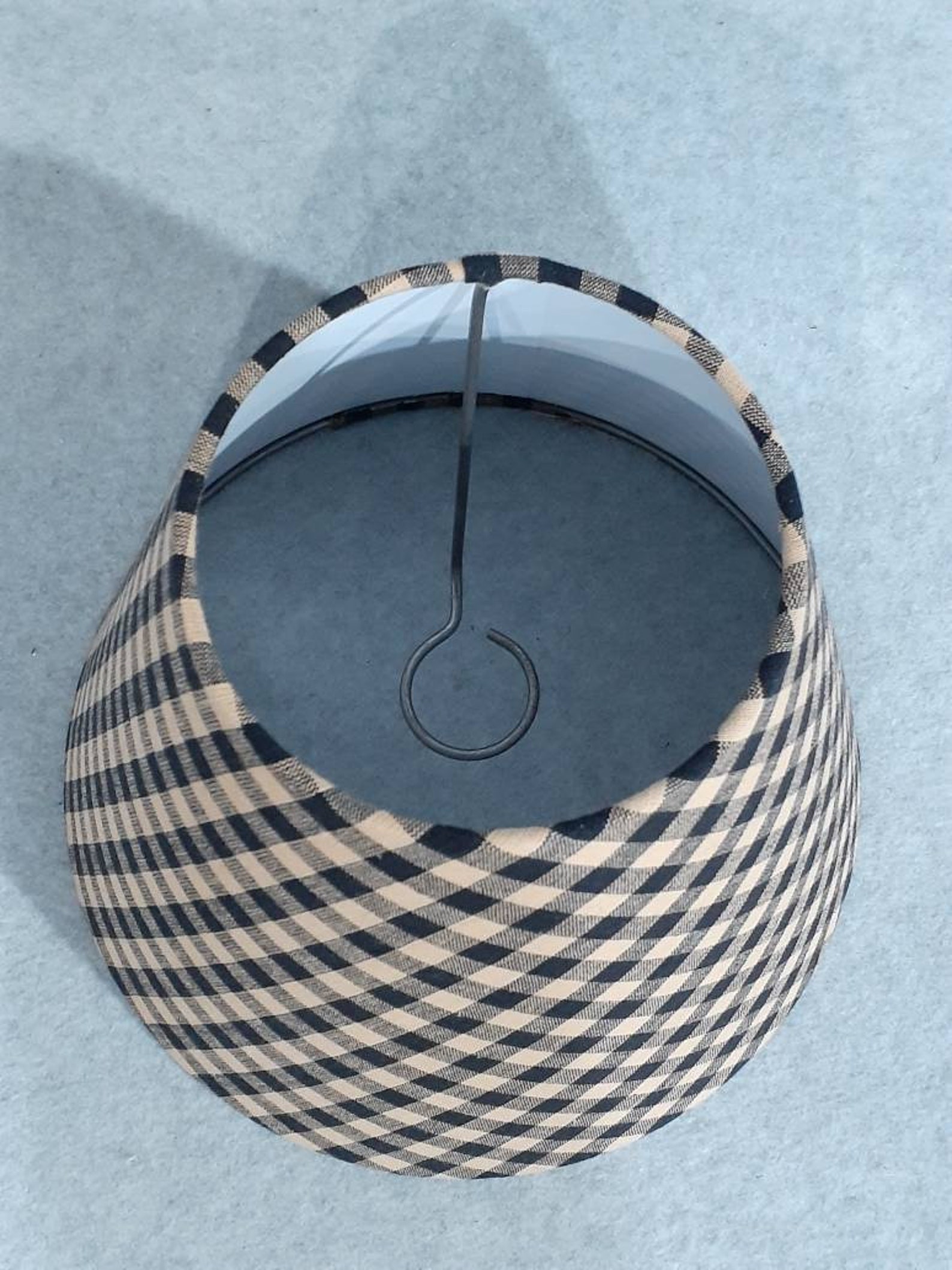 Gingham Check Lamp Shade. Checkered. Brown and Black. Shade is - Etsy