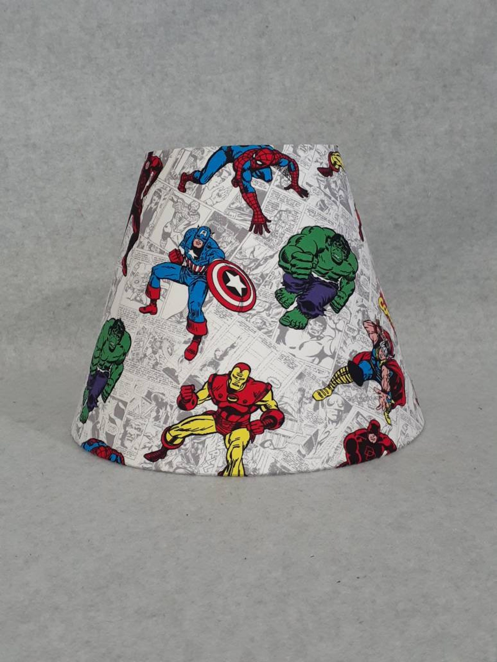 Marvel Super Hero Lamp Shade. Thor Ironman Hulk Captain - Etsy