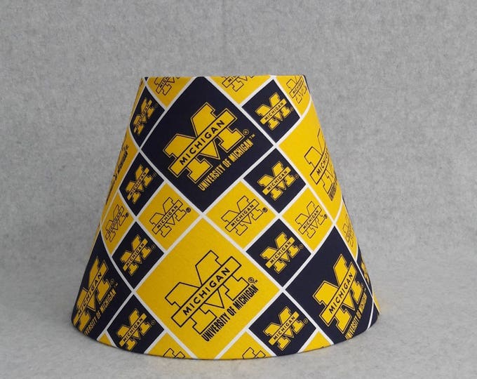 University of Michigan Lamp Shade. Wolverines. Shades Are 9.5 X 5 X 7 ...