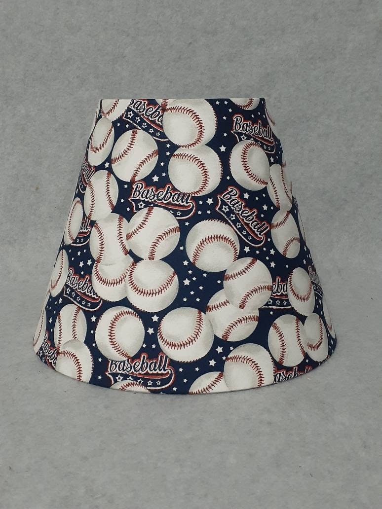 Baseball Lamp Shade. Seams. Blue Shades Are 9.5 X | Etsy