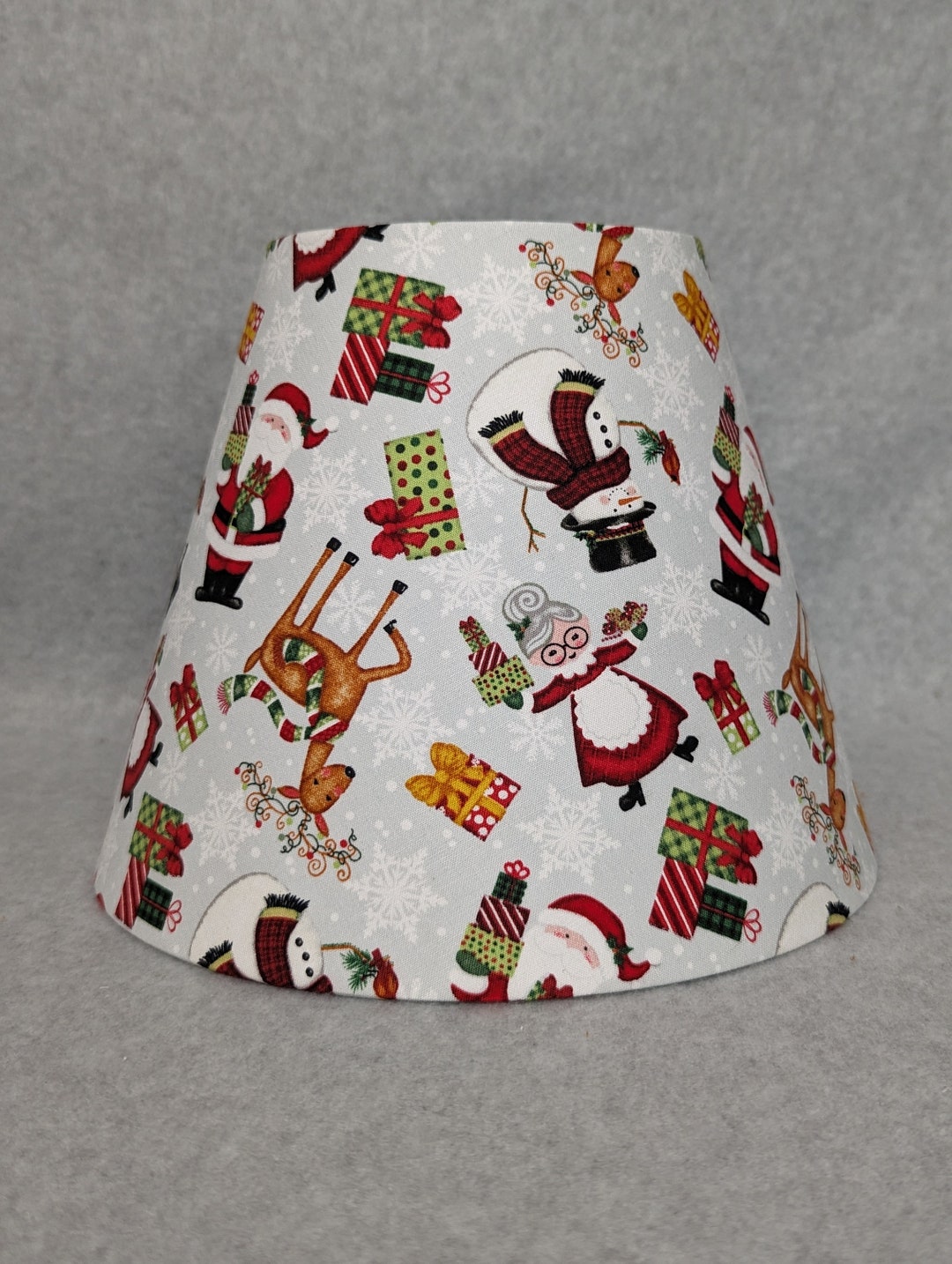 Christmas Lamp Shade, Reindeer ,santa Claus Mrs Clause, Snowman, Shades ...