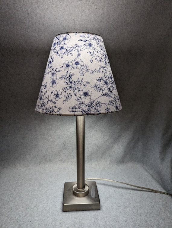 Grey Blue Floral Lamp Shades
