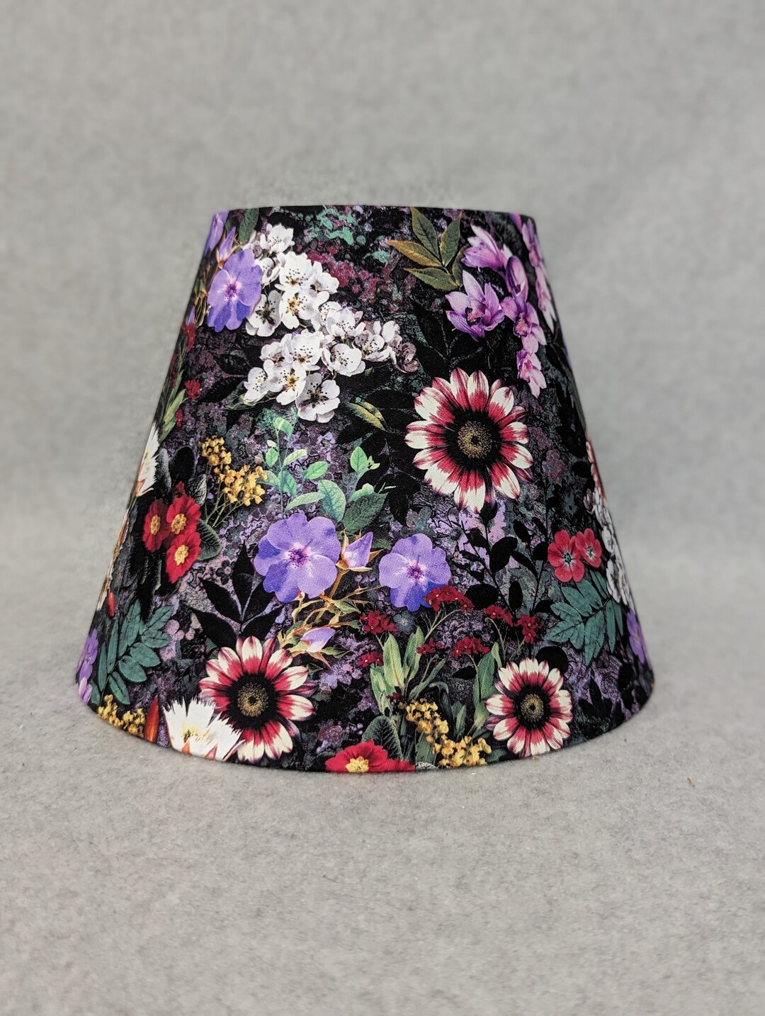 Dark Flowers Lamp Shade. Shadows. Realistic. Colorful. Plants. Flowers ...