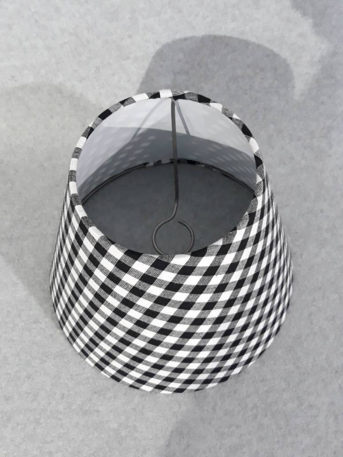 Black Gingham Check Lamp Shade. Checkered. Black and White. - Etsy