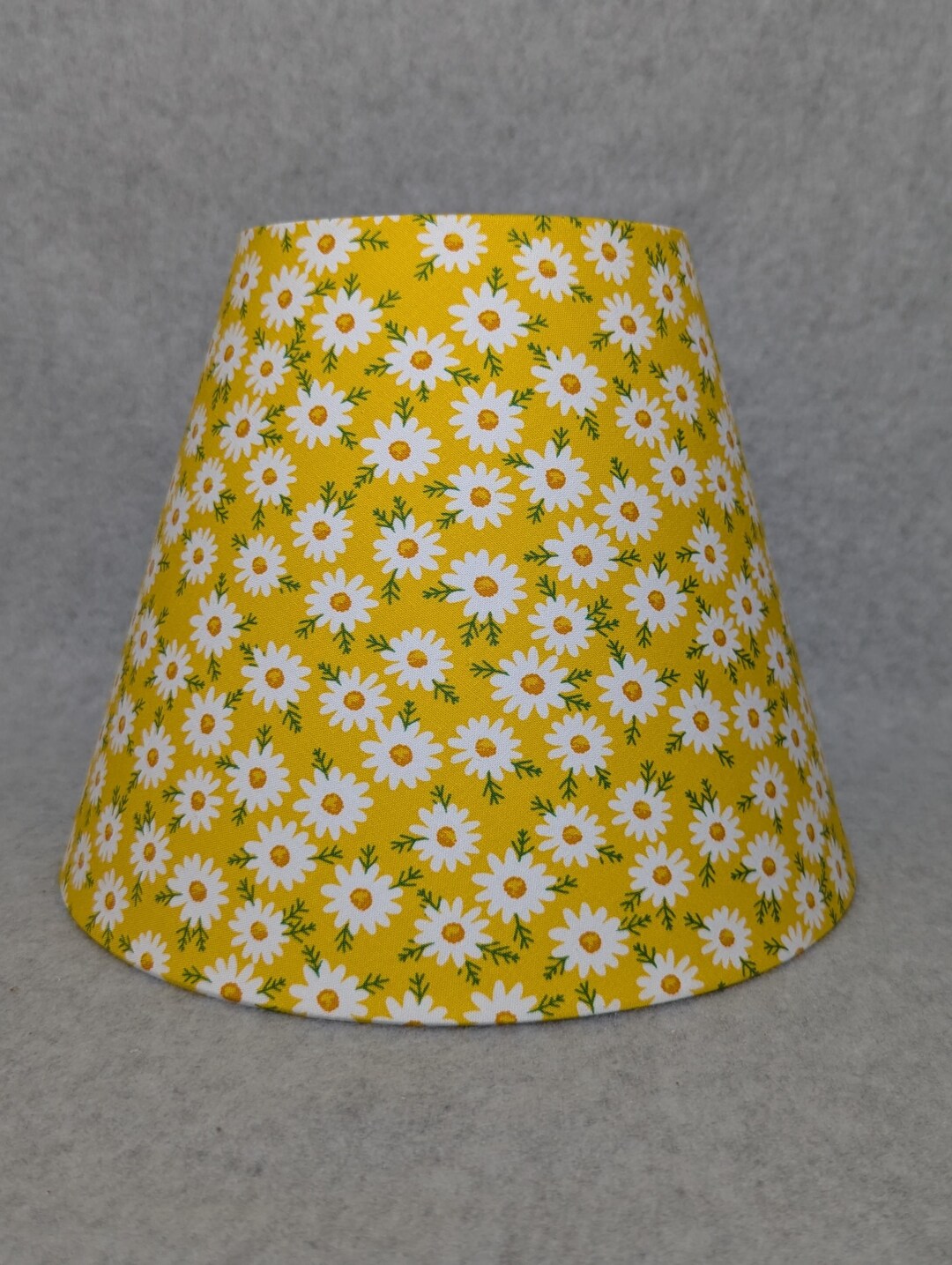 Yellow With White Daisies Lamp Shade. Flower. Floral. Yellow Background ...