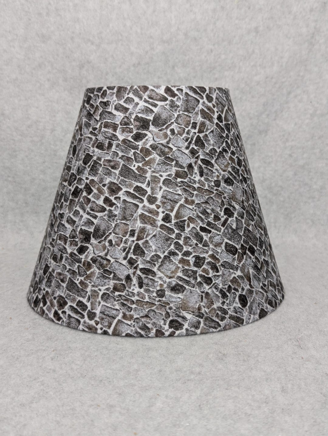 Stone, Rock Wall Lamp Shade. Realistic. Black, Grey, Brown. Mosaic ...
