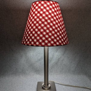 Red and White Check Lamp Shade. Checkered. Red and White. Shade is 9.5 ...