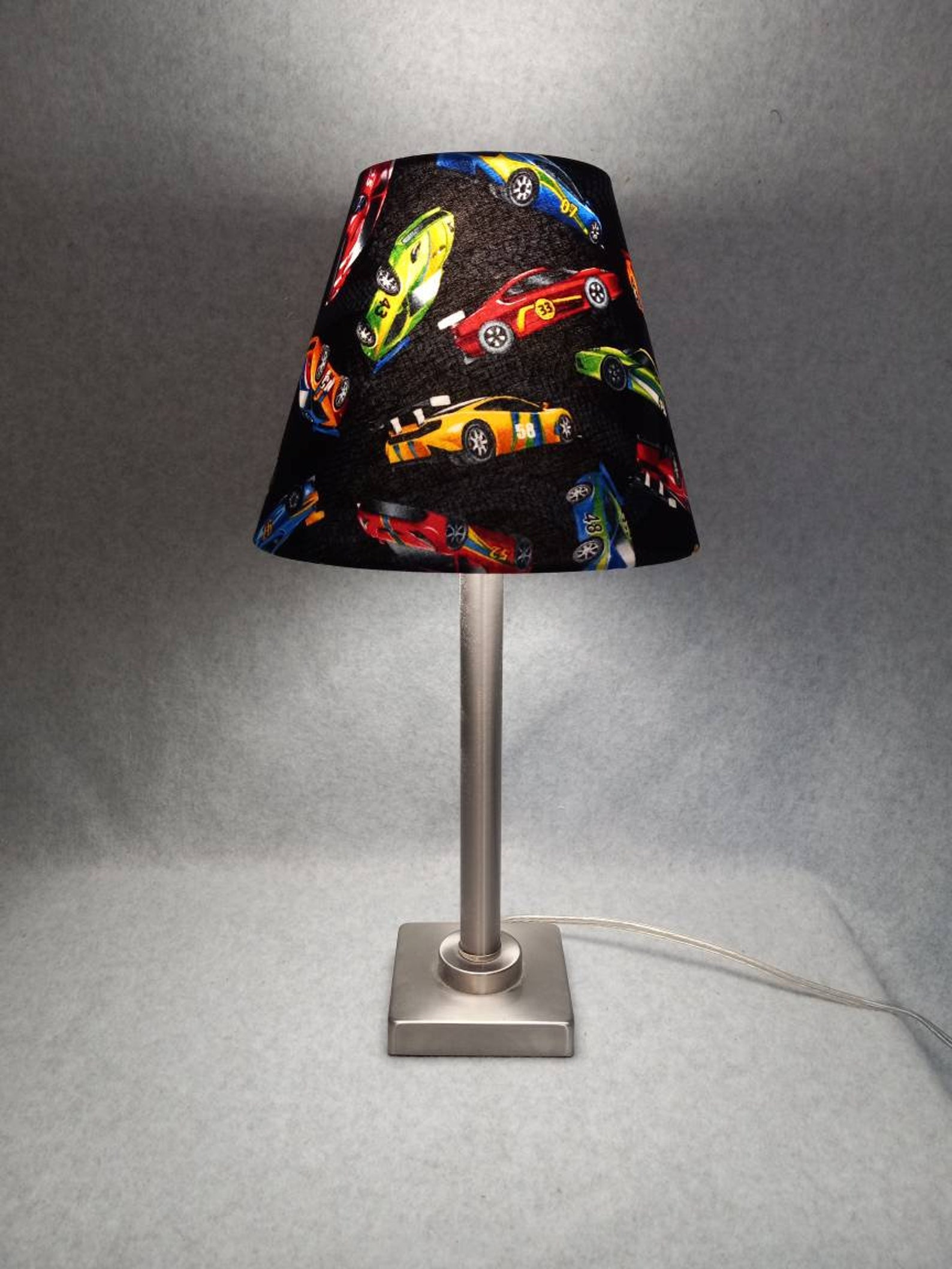 Race Car Sports Car Lamp Shade. Black. Shades Are 9.5 X - Etsy