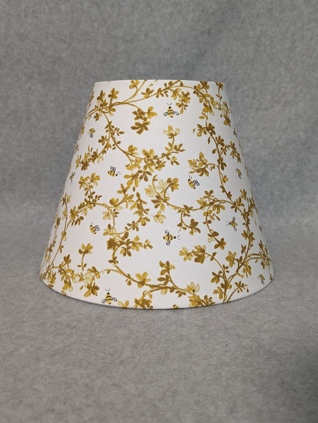 Golden Leaves and Bees Lamp Shade. Shiny. Shimmer. Bee Hive. Bumble Bee ...