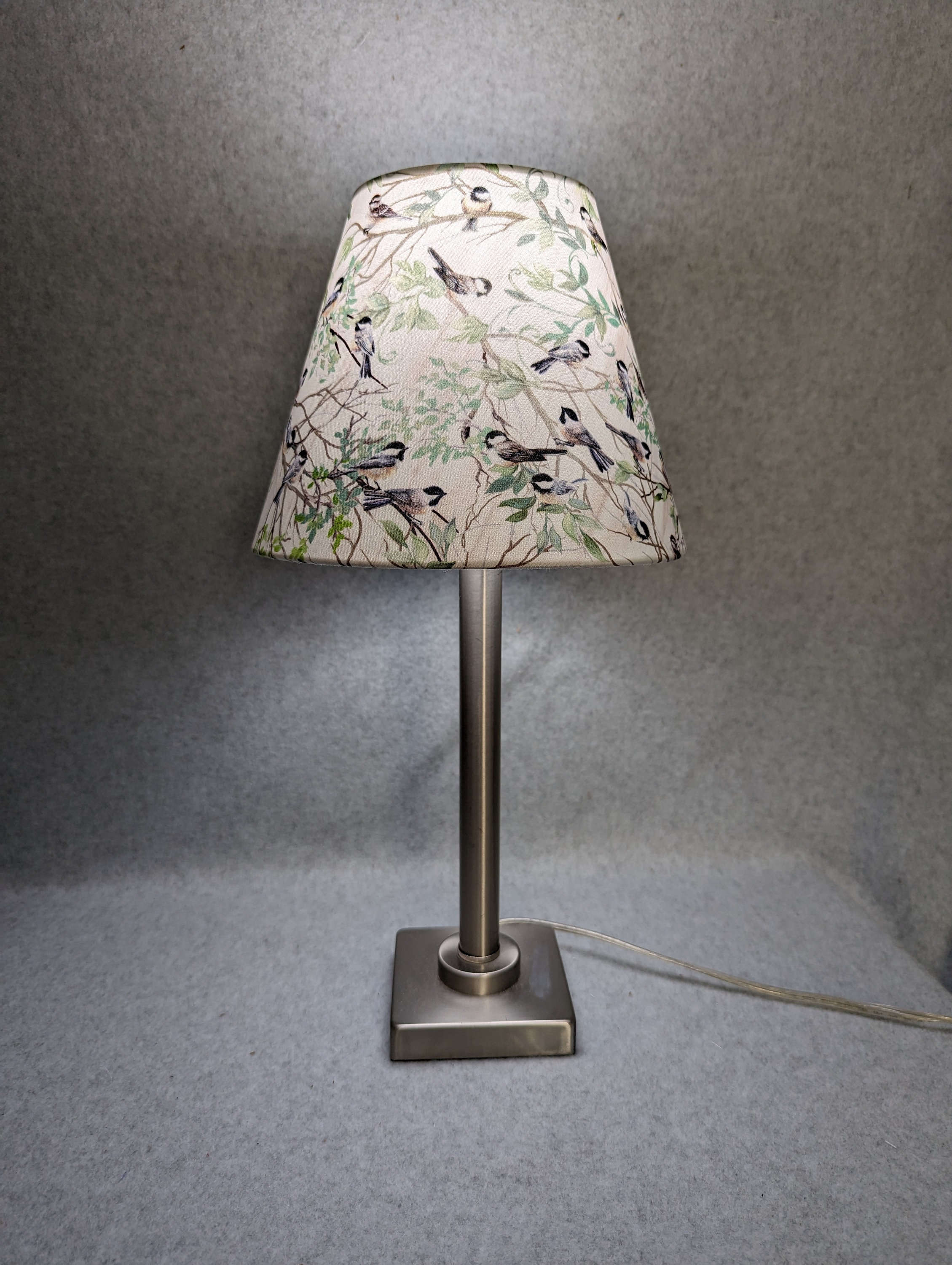 Chickadees on Branches and Leaves Lamp Shade. Chickadee. Birds. Shades ...