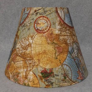Globe Old World Map Lamp Shade. Gold. Shine. Shades Are 9.5" X 5" X 7 ...